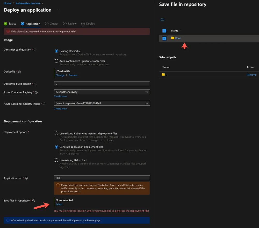 Using Deploy Application” In Azure Kubernetes Service Aks