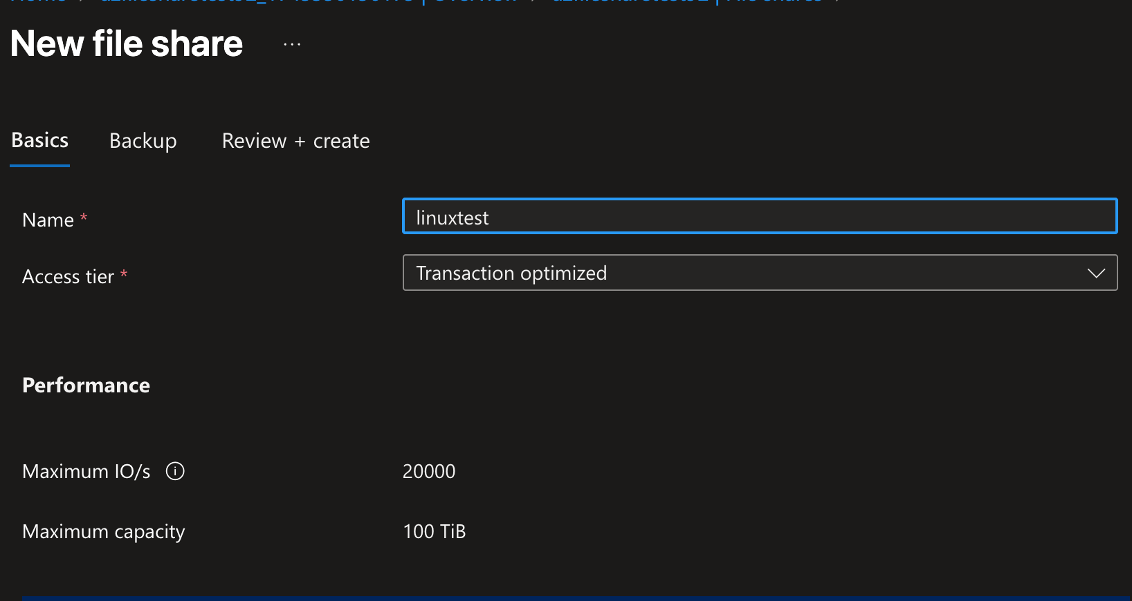 Creating and Mounting Azure File Shares